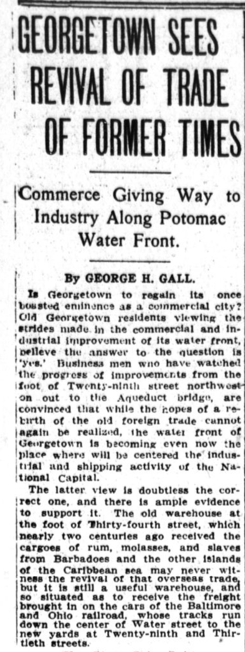 Georgetown Time Machine: The Rebirth of the Waterfront | The Georgetown ...